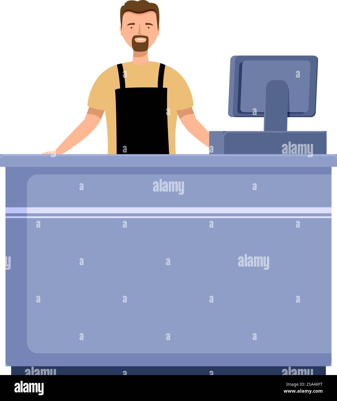 Man adult male vendor standing Stock Vector Images - Alamy