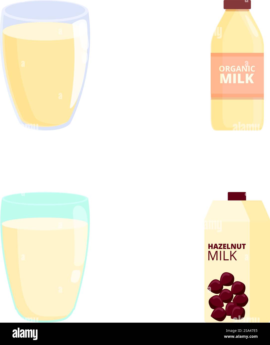 Vegetable milk icons set cartoon vector. Vegan milk in carton box ...