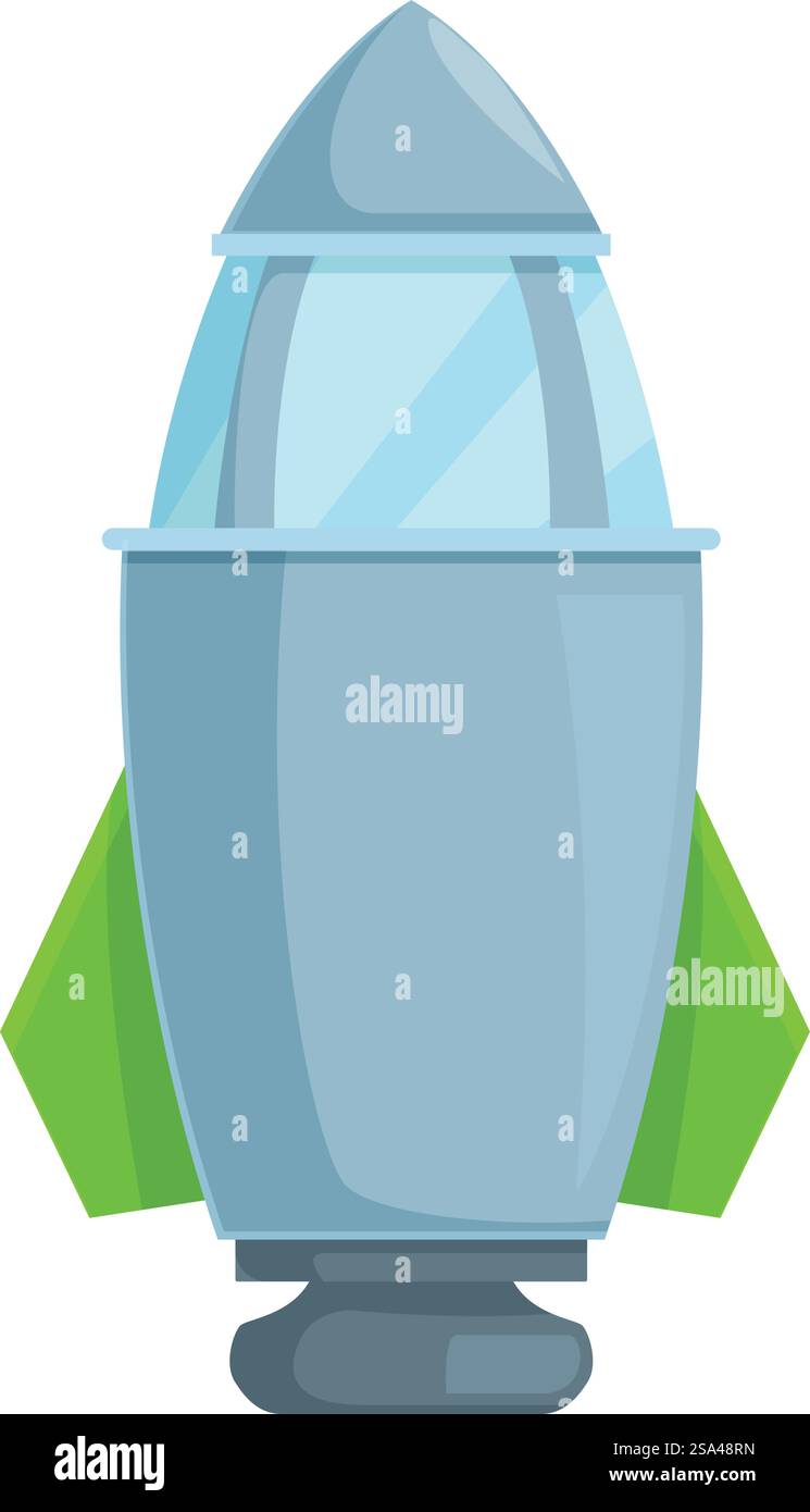 Cartoon rocket ship flying through space, perfect for projects related ...