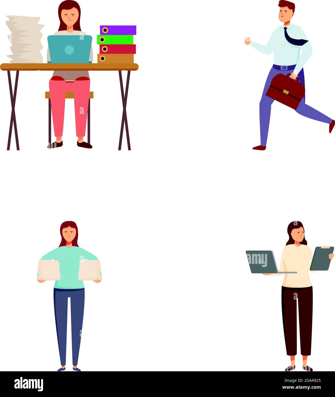 Creative young professionals work in Stock Vector Images - Alamy