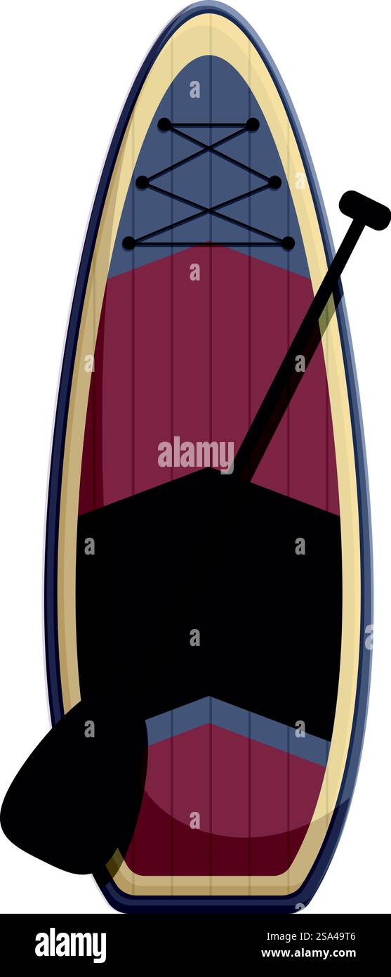 Paddle board laying on sand, extreme sport equipment for summer ...
