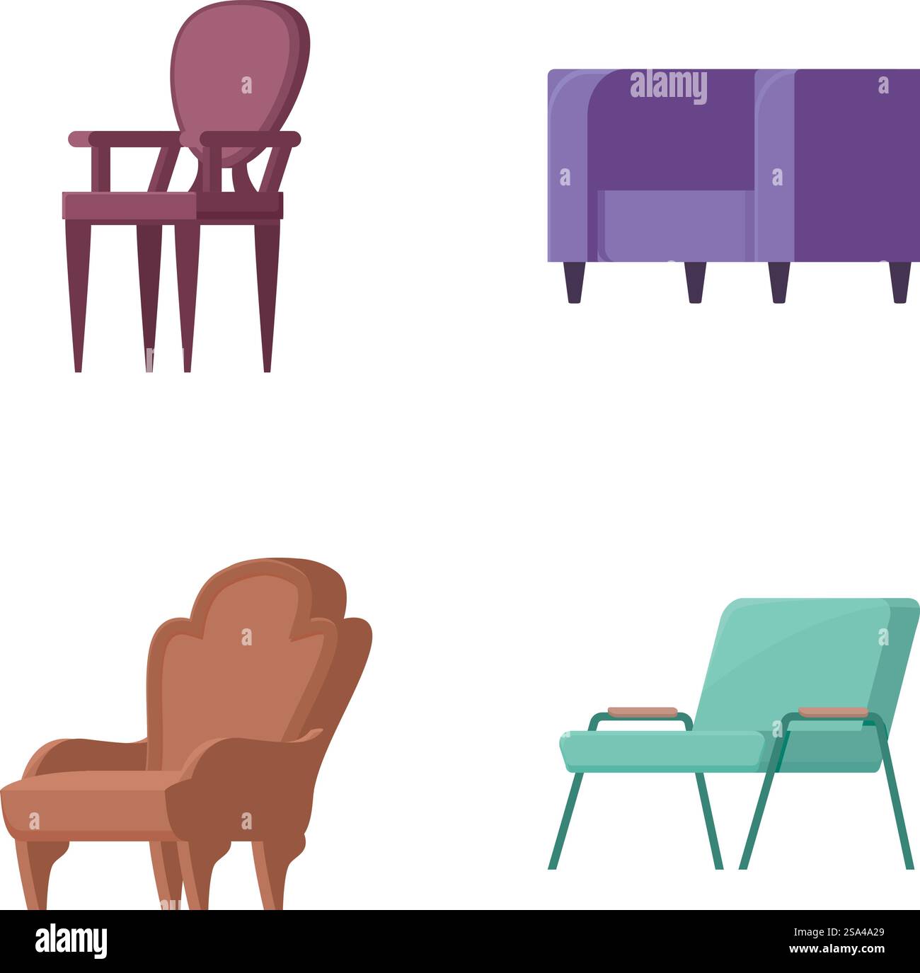 Collection of stylish chairs including vintage and contemporary design ...