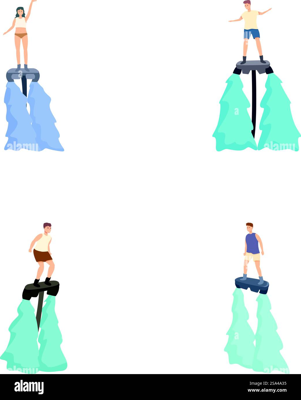Illustrations of a person performing balance exercises on a bosu ball ...