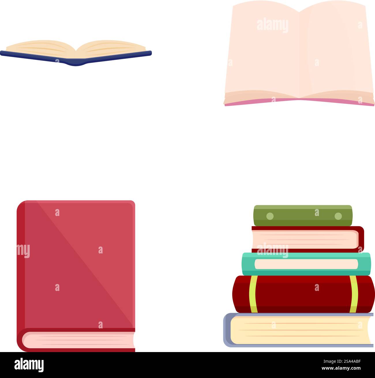 Collection of colorful book illustrations with different angles hi-res ...