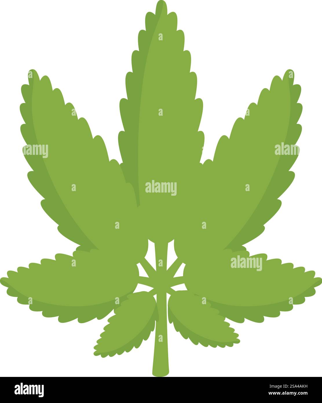 Green cannabis leaf representing marijuana for medical or recreational ...