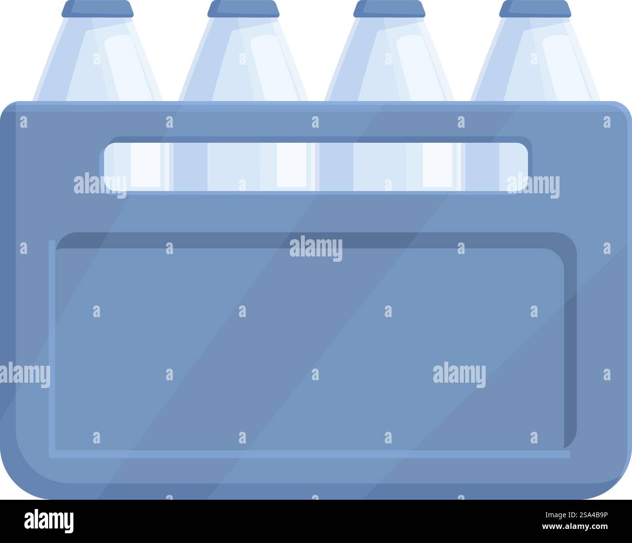 Crate full of glass bottles is ready for transport. Full bottle crate ...
