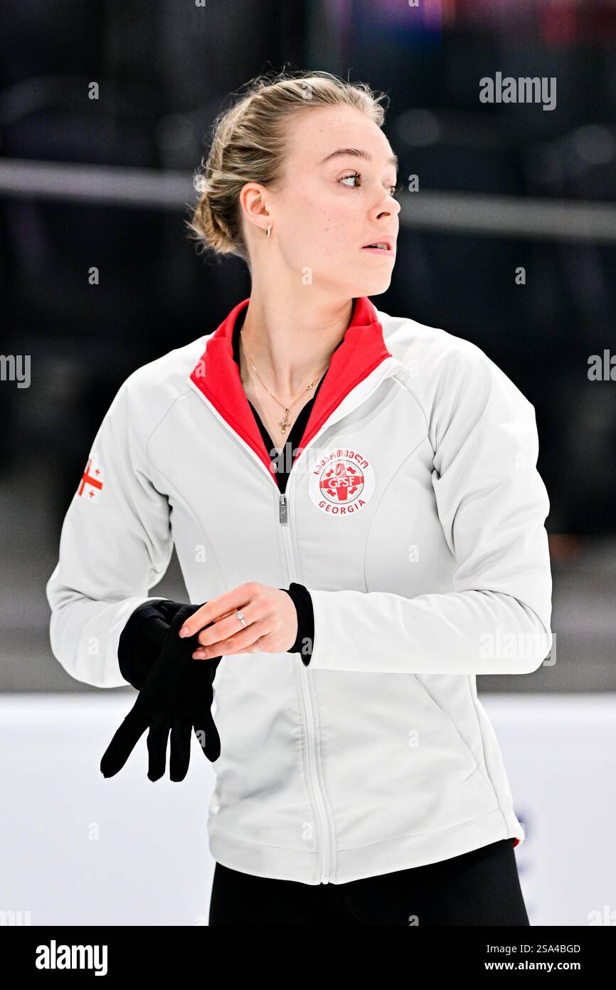 Anastasiia GUBANOVA (GEO), during Women Practice, at the ISU European ...