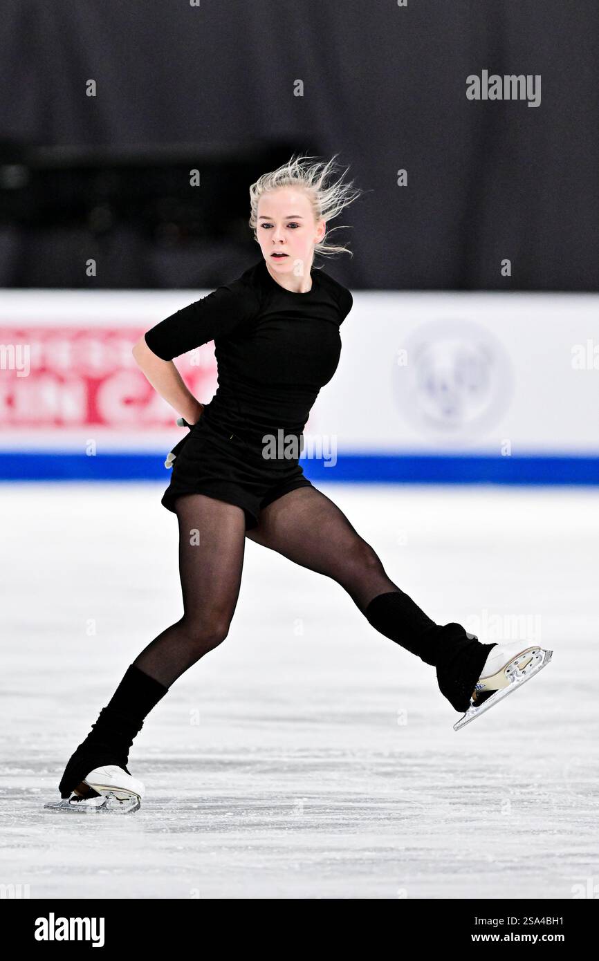 Niina PETROKINA (EST), during Women Practice, at the ISU European ...