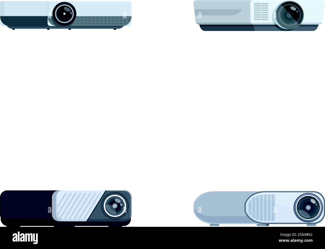 Collection of four modern projector vectors hi-res stock photography and images - Alamy