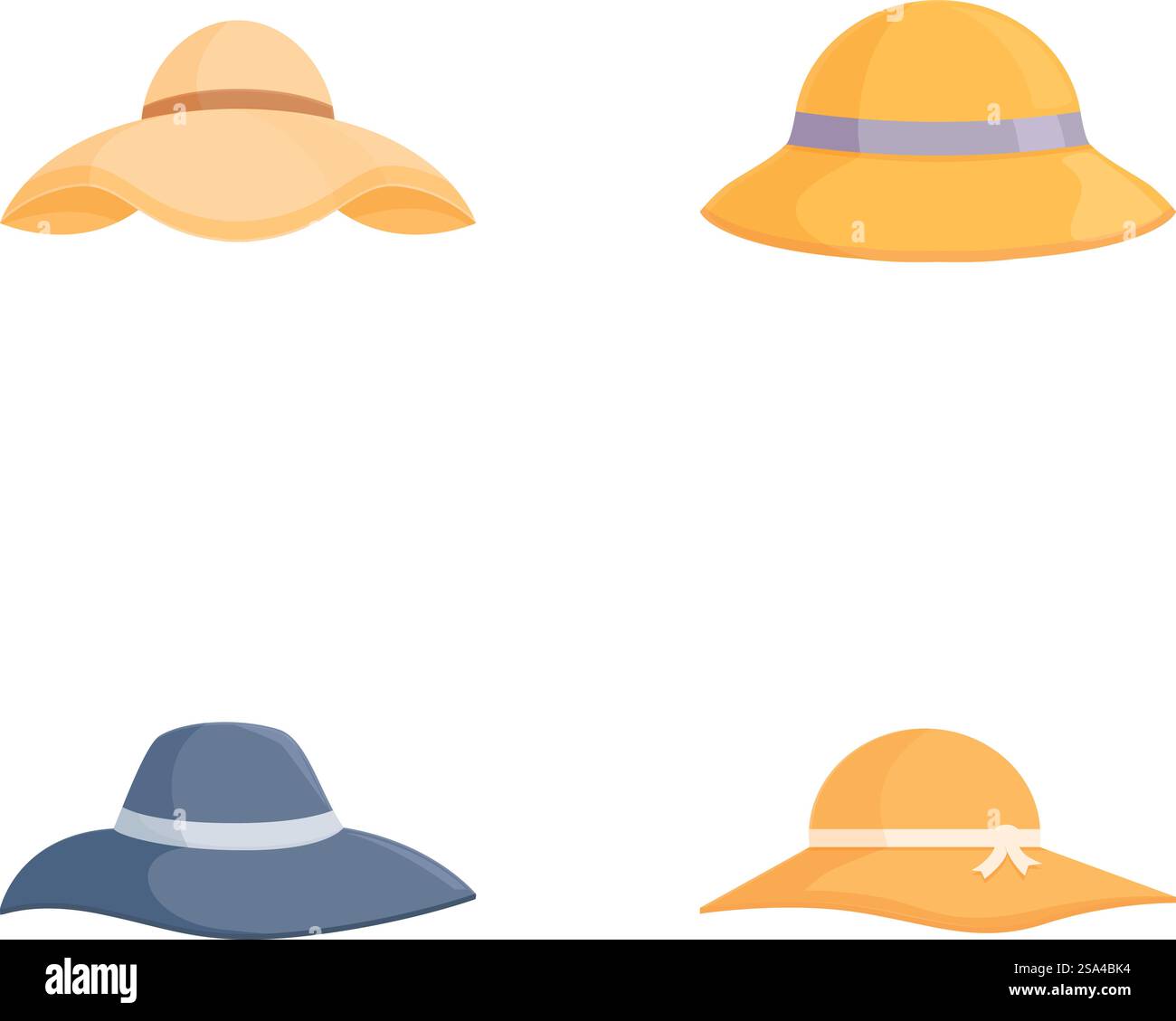 Floppy white hats Stock Vector Images - Alamy