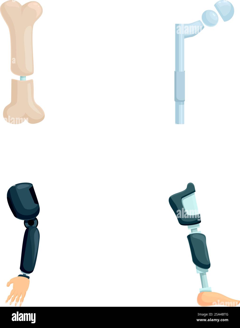 Set of four isolated vector illustrations depicting different types of ...