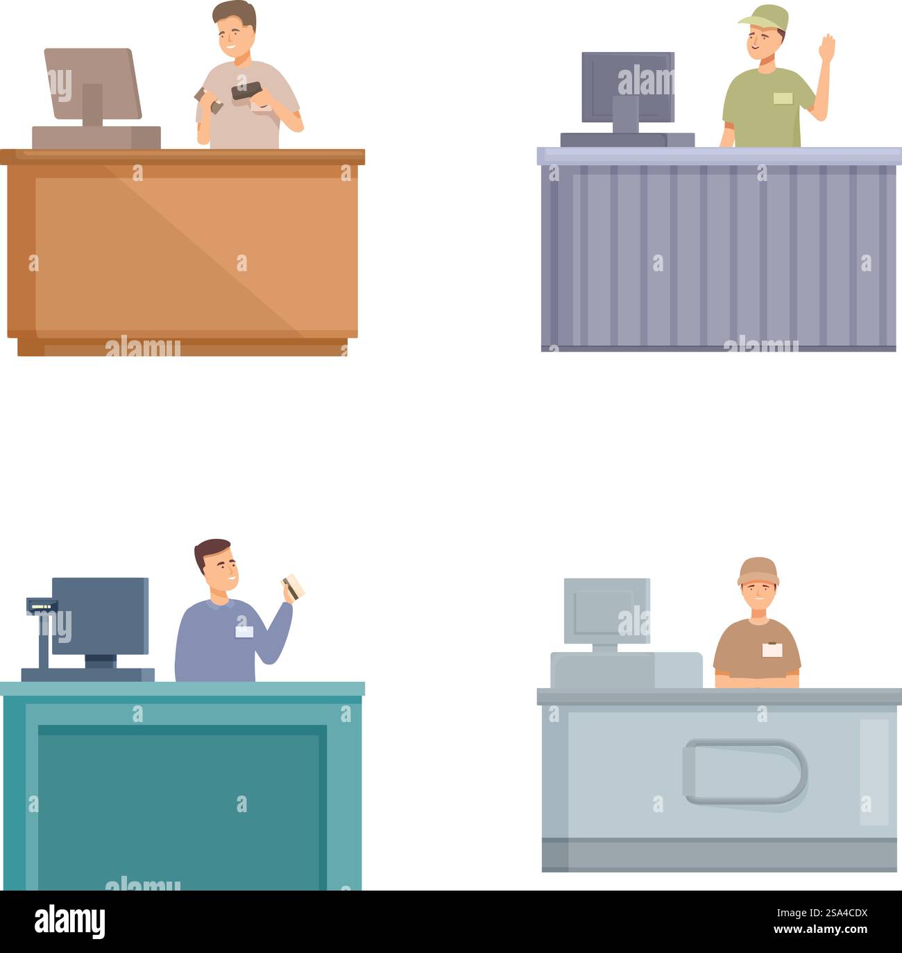 Female clerks Cut Out Stock Images & Pictures - Alamy