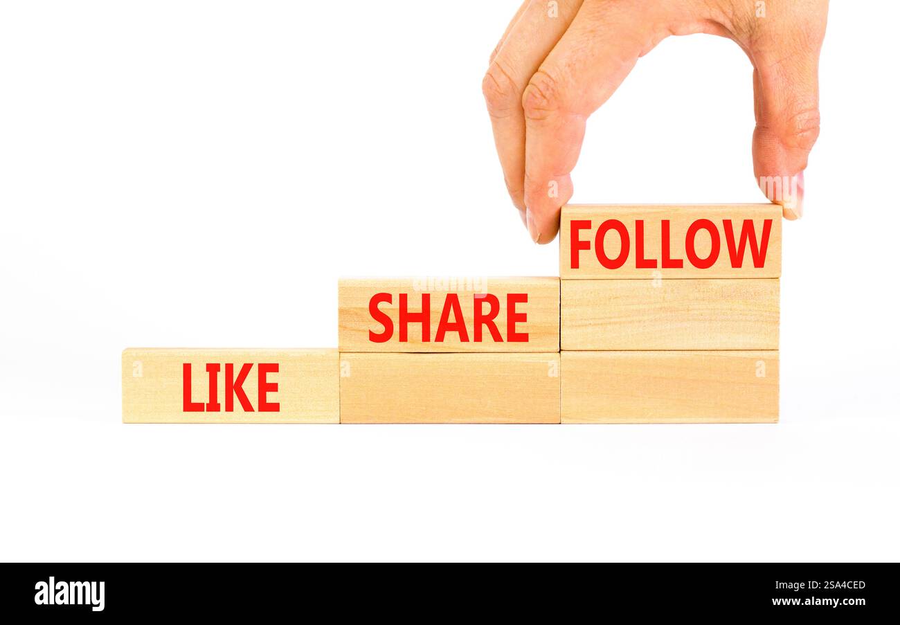 Like share follow symbol. Concept words Like Share Follow on beautiful ...