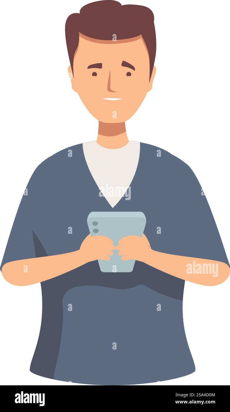 Hands typing message on smartphone Stock Vector Images - Alamy