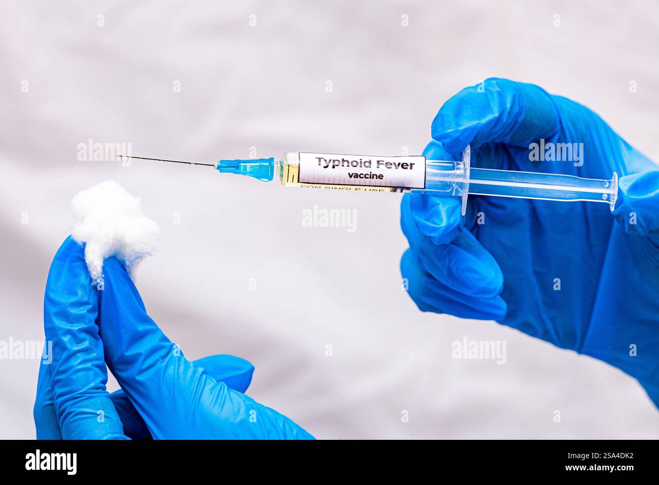 Vaccination healthcare concept. Hands of doctor or nurse in medical ...