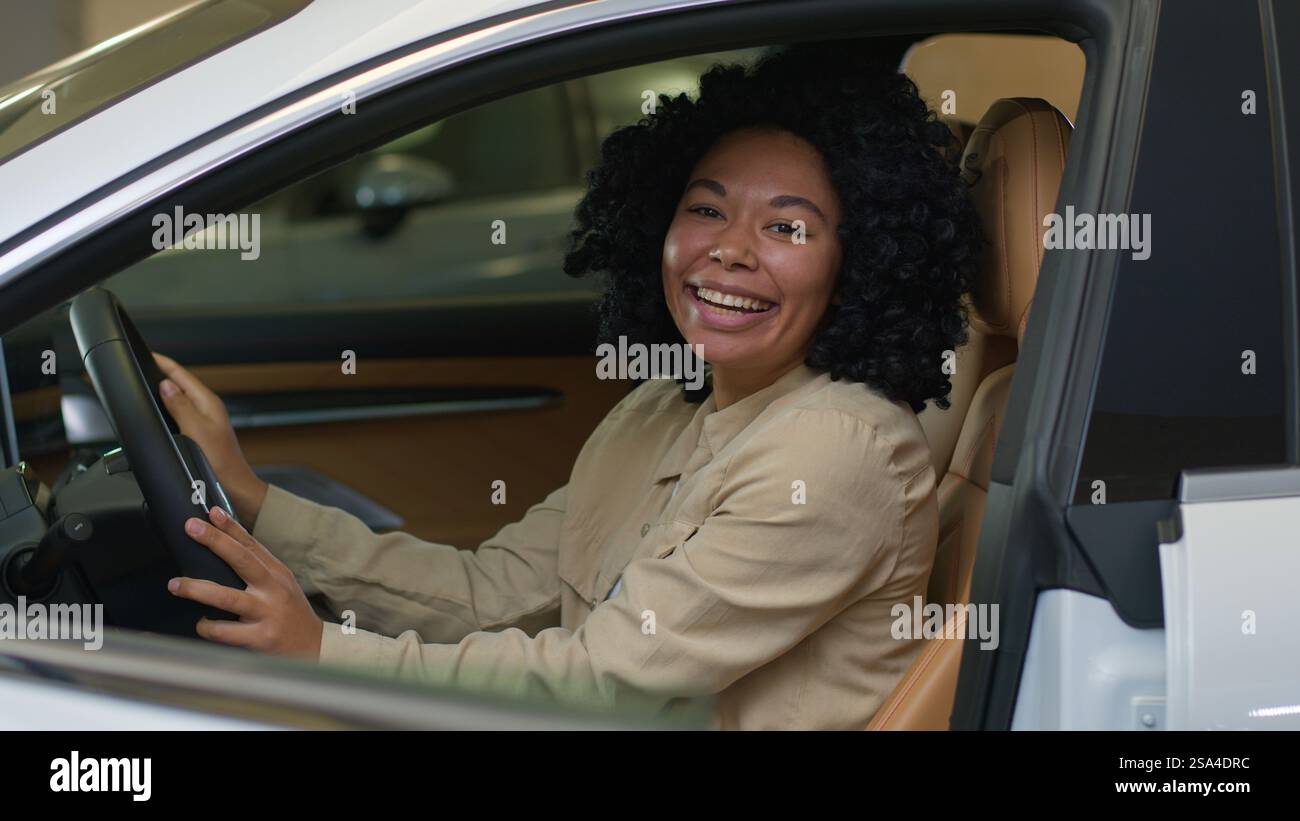 Excited happy female client African American business woman girl ...