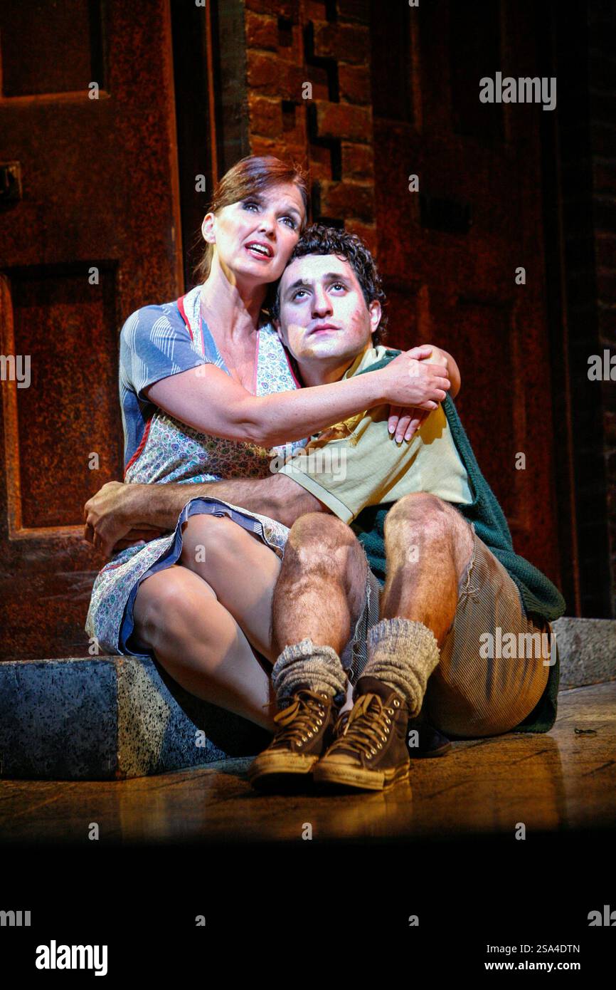 Maureen Nolan (Mrs Johnstone), Antony Costa (Mickey) in BLOOD BROTHERS ...