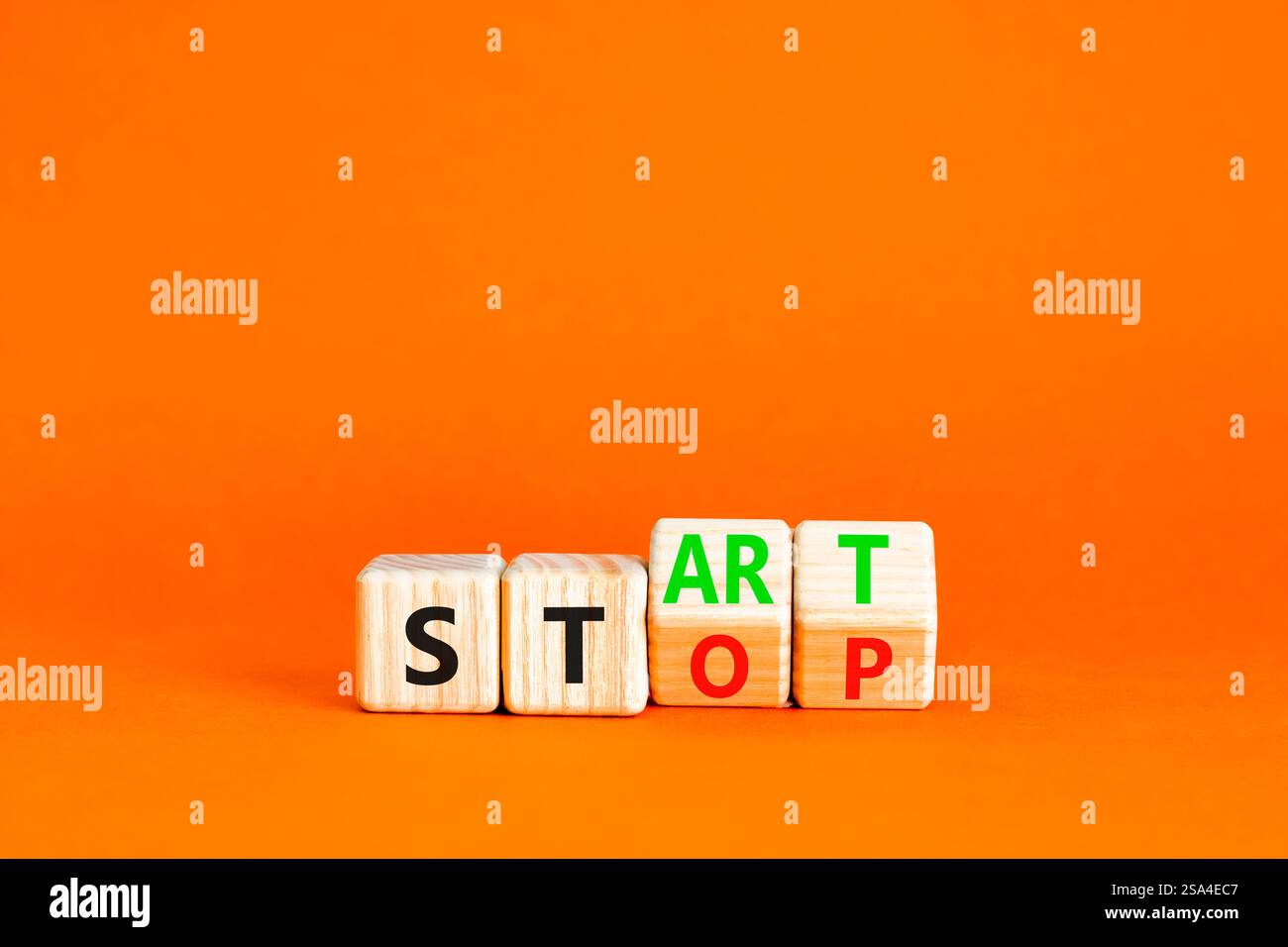 Start or stop symbol. Concept words Start or Stop on beautiful wooden ...