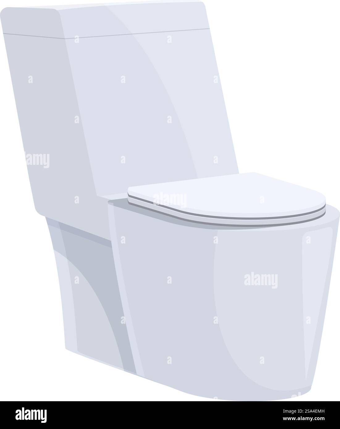 White ceramic toilet bowl presenting a modern design for bathroom ...