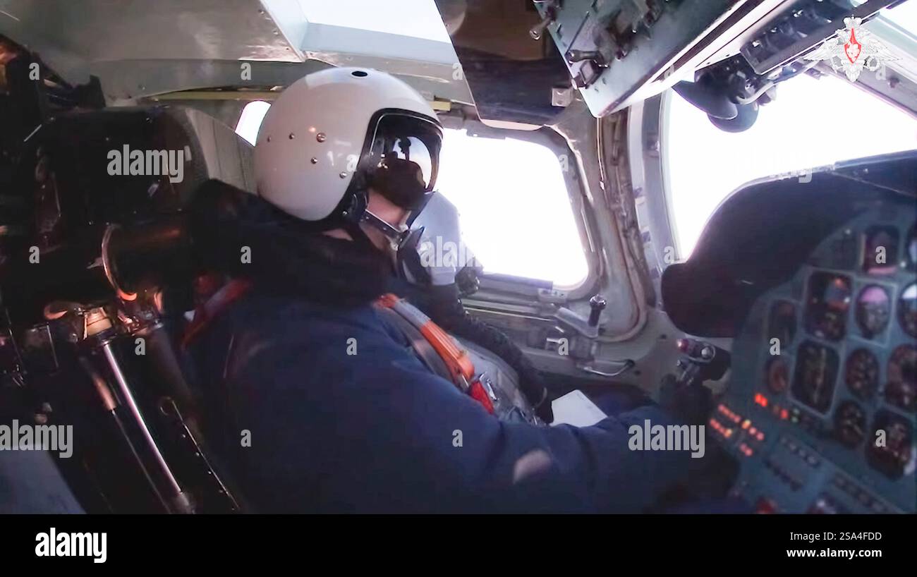 In this photo taken from video distributed by Russian Defense Ministry ...