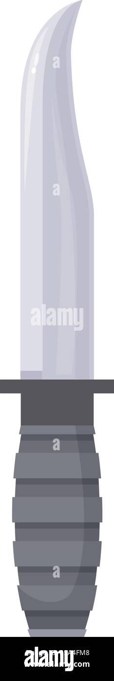 Sharp hunting knife with a black handle pointing upwards. Sharp hunting ...