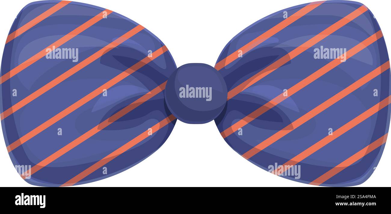 Blue and orange striped bow tie, a stylish accessory for formal ...