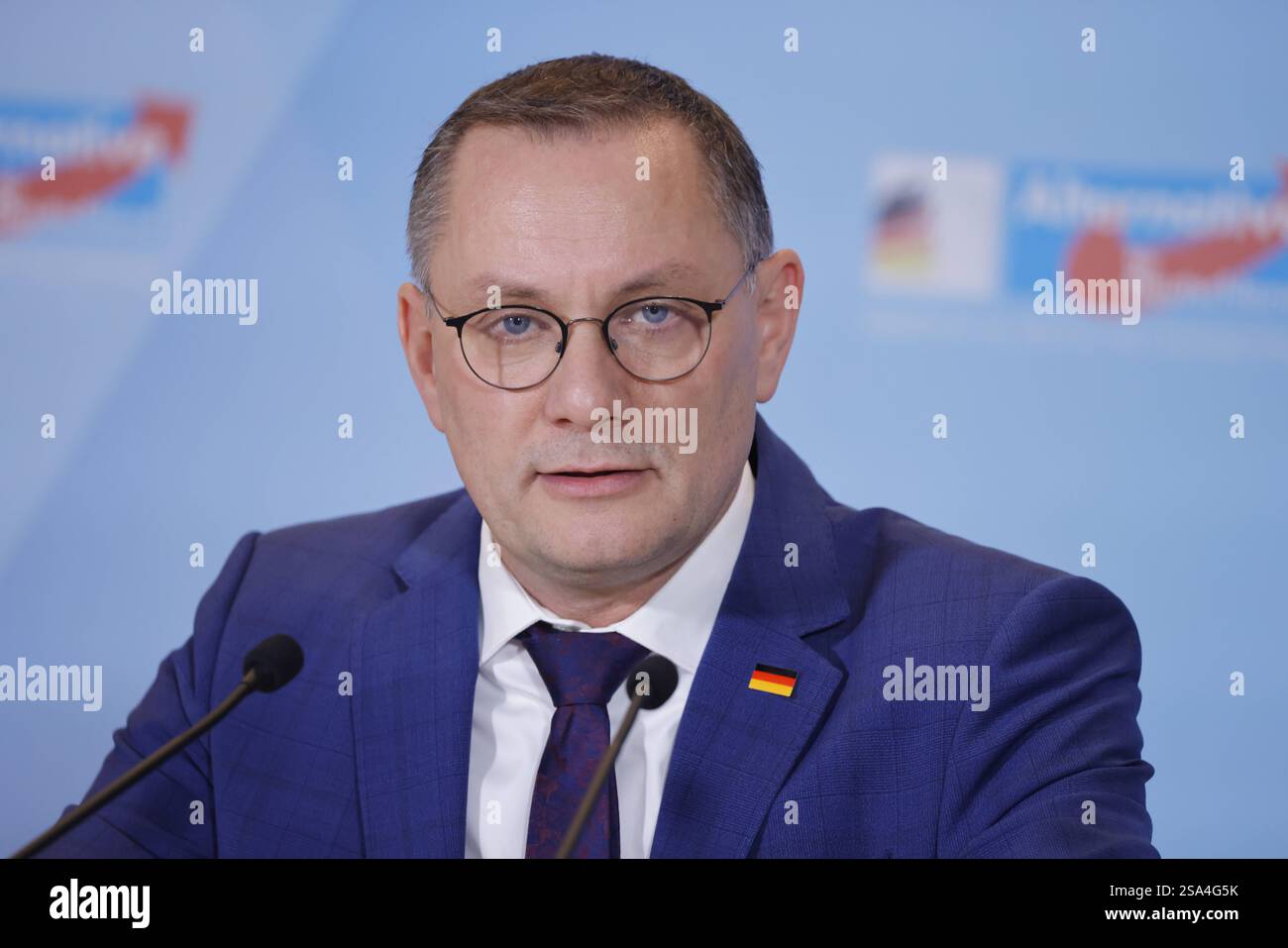 Deutschland, Berlin, Reichstag, Pressekonferenz: Tino Chrupalla ...