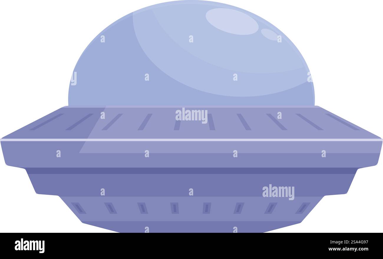 Cartoon spaceship flying through the vast expanse of space hi-res stock ...