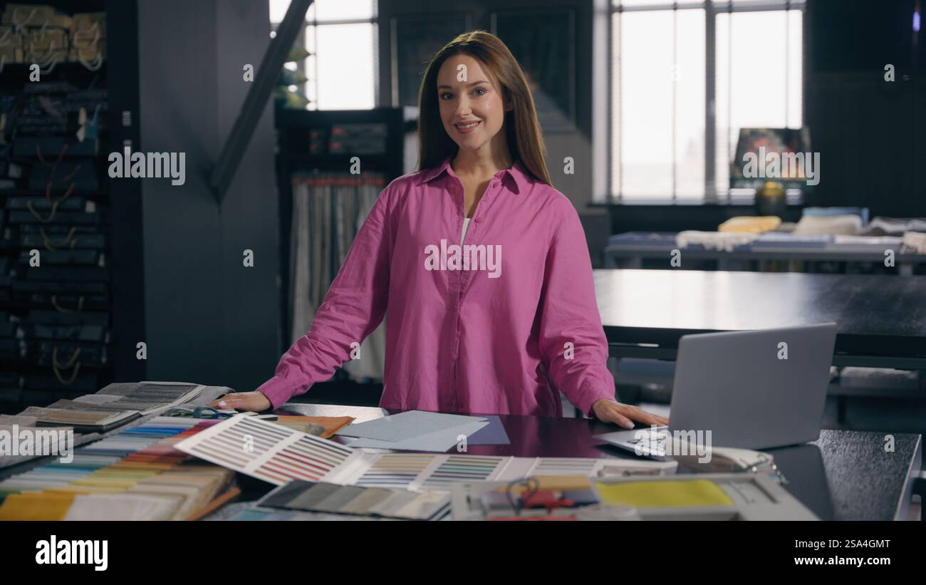 Female fashion designer woman girl dressmaker artist stylist tailor ...