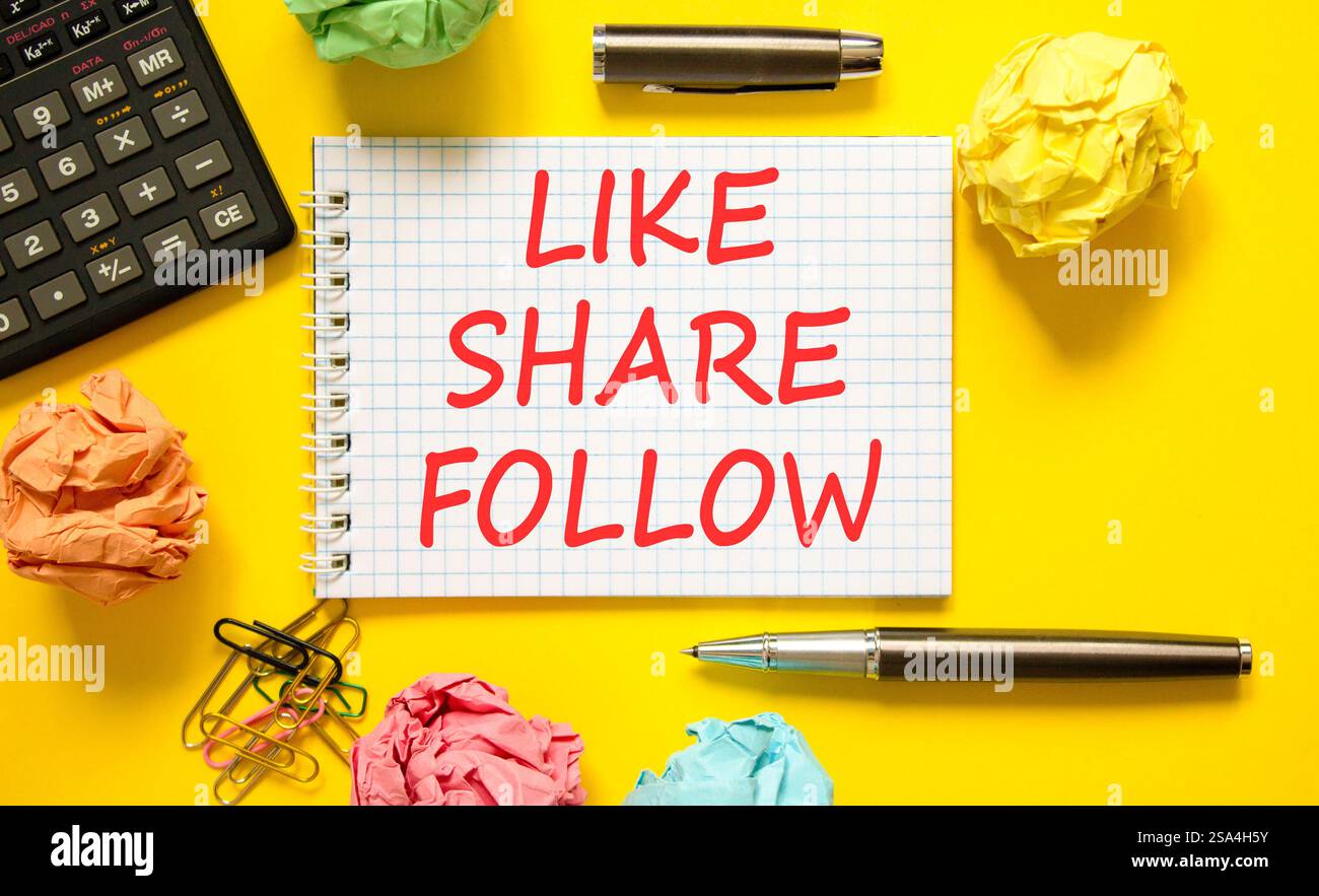 Like share follow symbol. Concept words Like Share Follow on beautiful ...