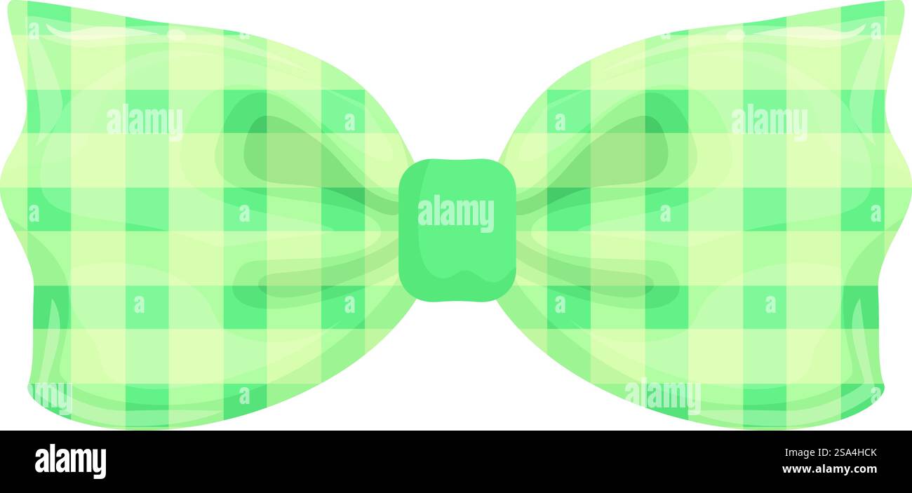 Green and teal bow tie with a gingham pattern hi-res stock photography ...