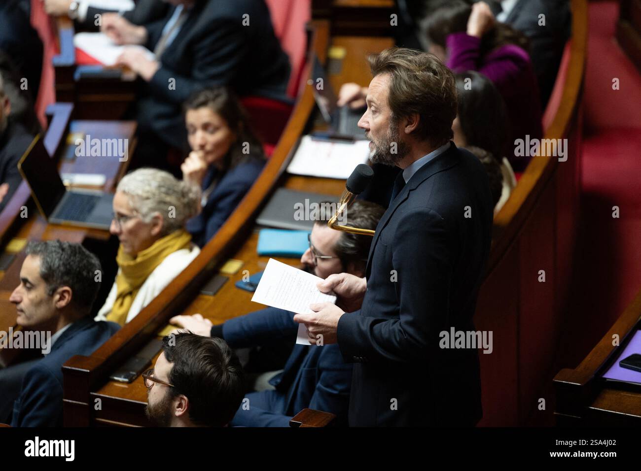 Paris, France. 28th Jan, 2025. French deputy and president of Parti ...