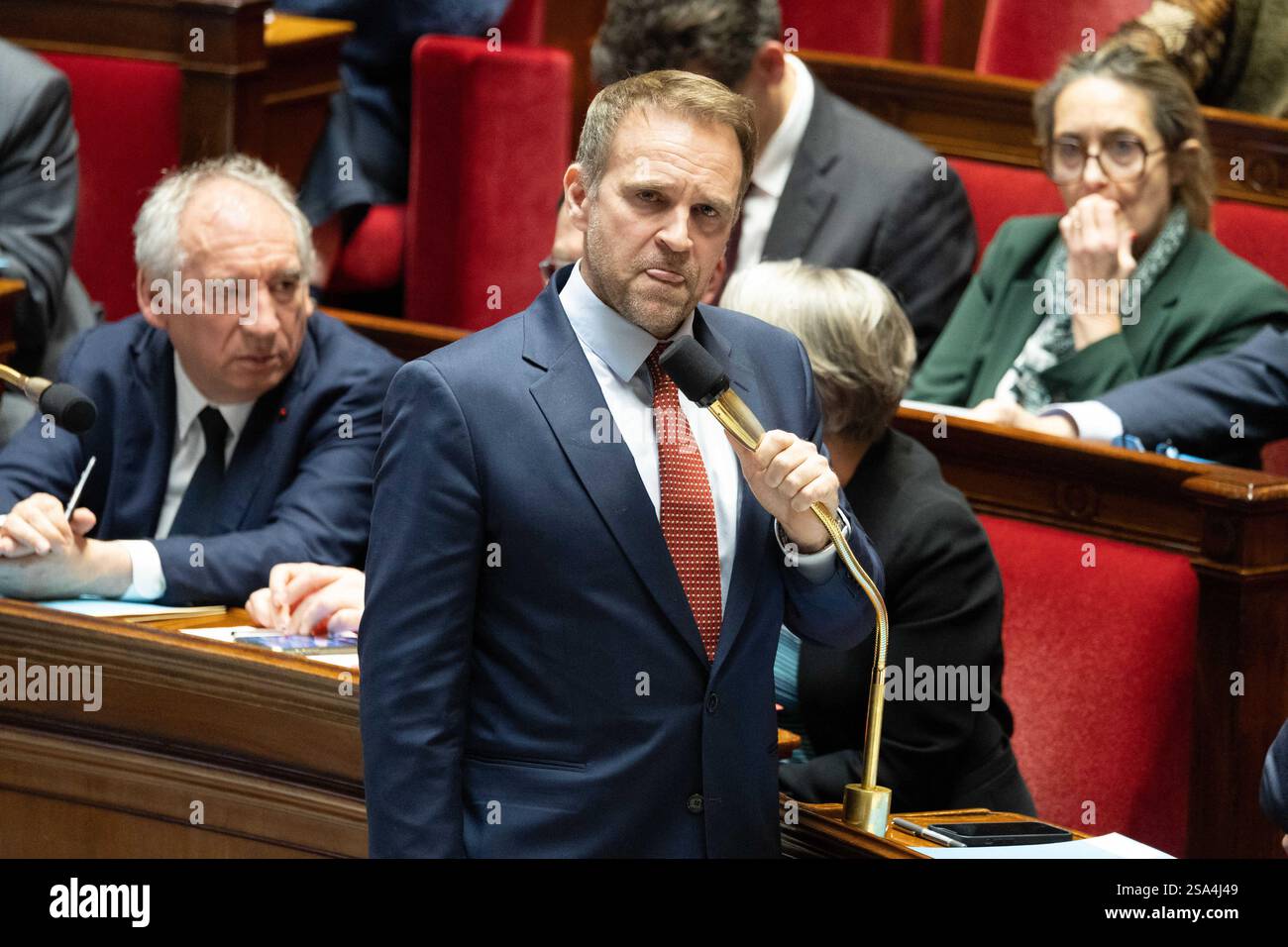 Paris, France. 28th Jan, 2025. French Minister for Industry and Energy ...