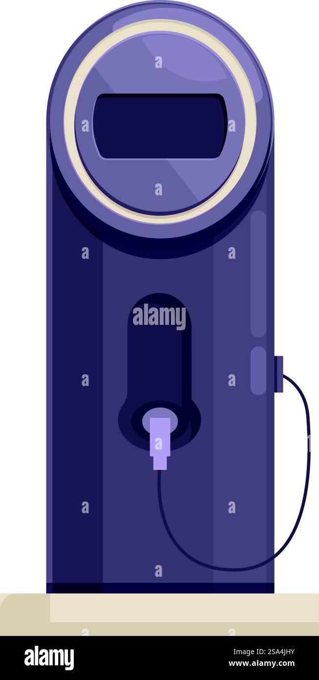 Electric vehicle charger supplying power to a modern car, promoting ...