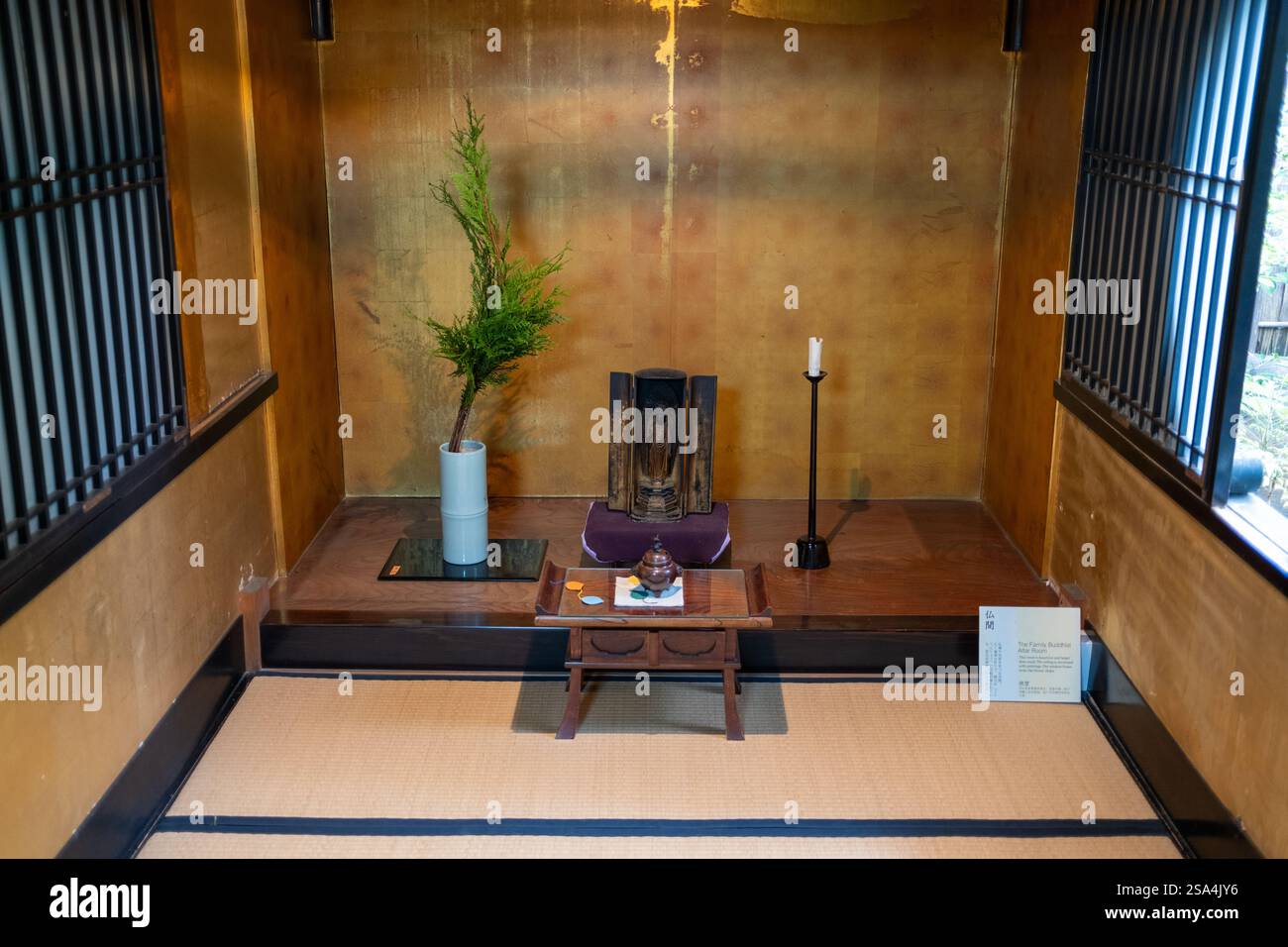 Family Buddhist Altar Room in Historic Traditional Japanese House in ...