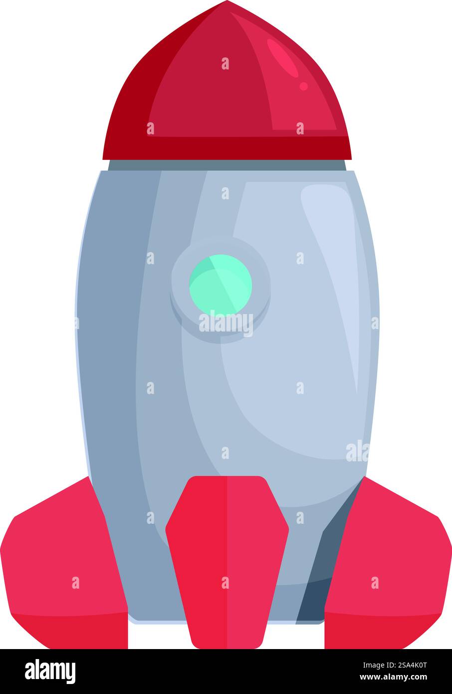 Cartoon space rocket ship blasting off on a mission of space ...