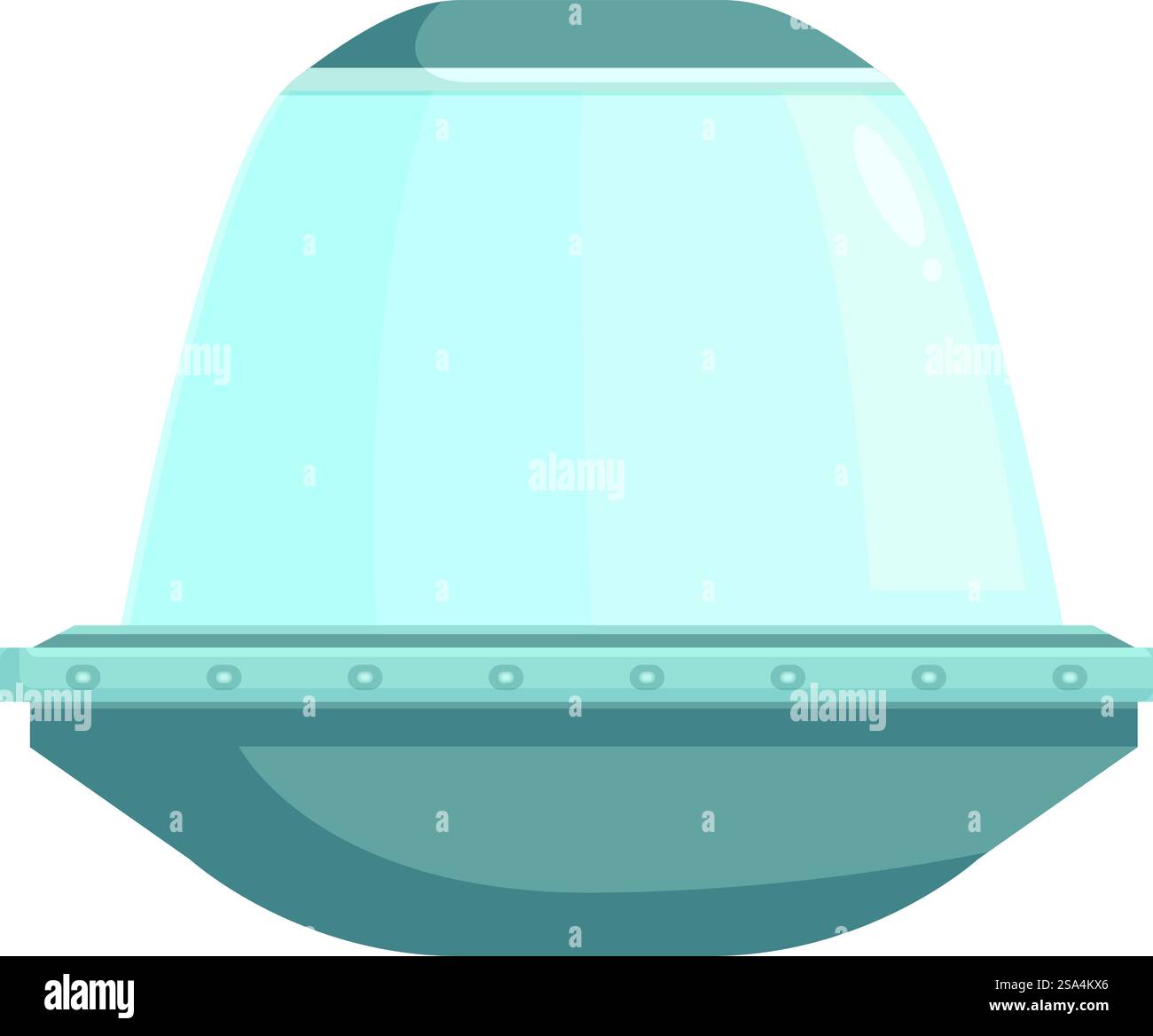 Classic ufo spaceship is flying in the sky with its window open ...