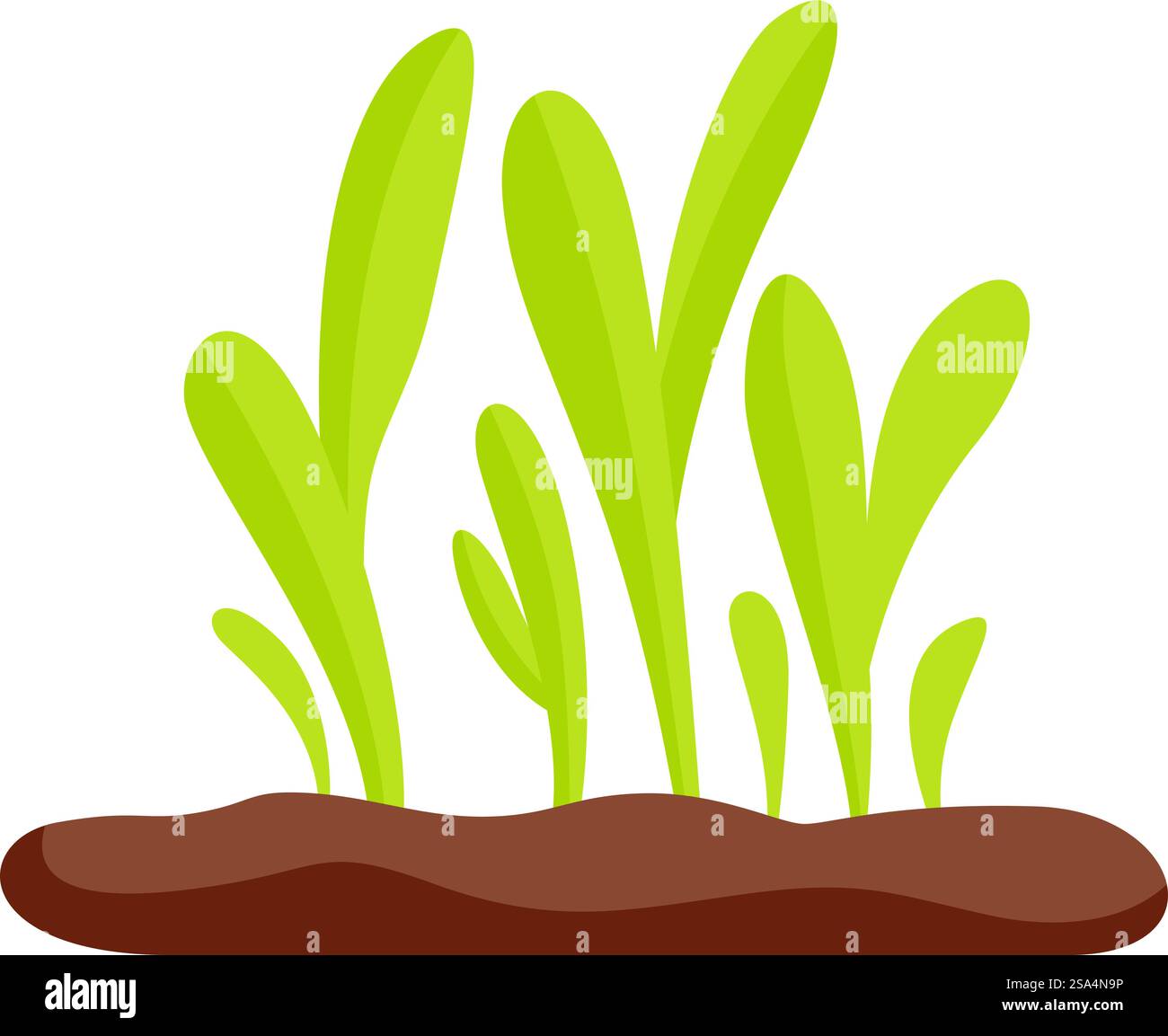 Green seedlings growing from fertile soil, representing new life and growth. Green seedlings ...