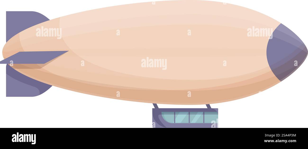 Big zeppelin airship flying in the clear sky, an advertising and ...