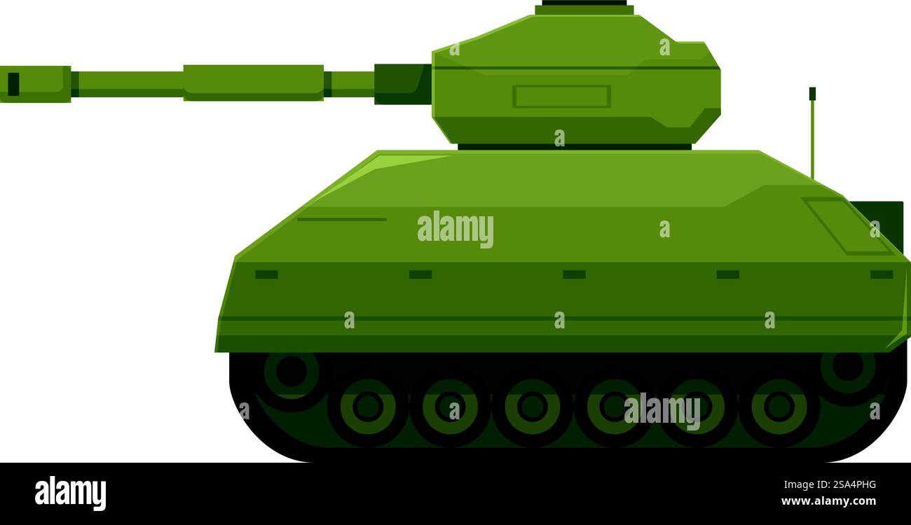 Powerful military tank with camouflage painting staying on guard. Heavy ...