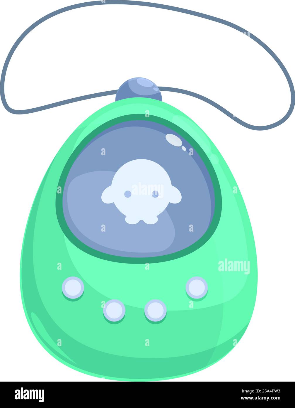 Virtual pet toy is hanging from a lanyard, bringing back the nostalgia ...