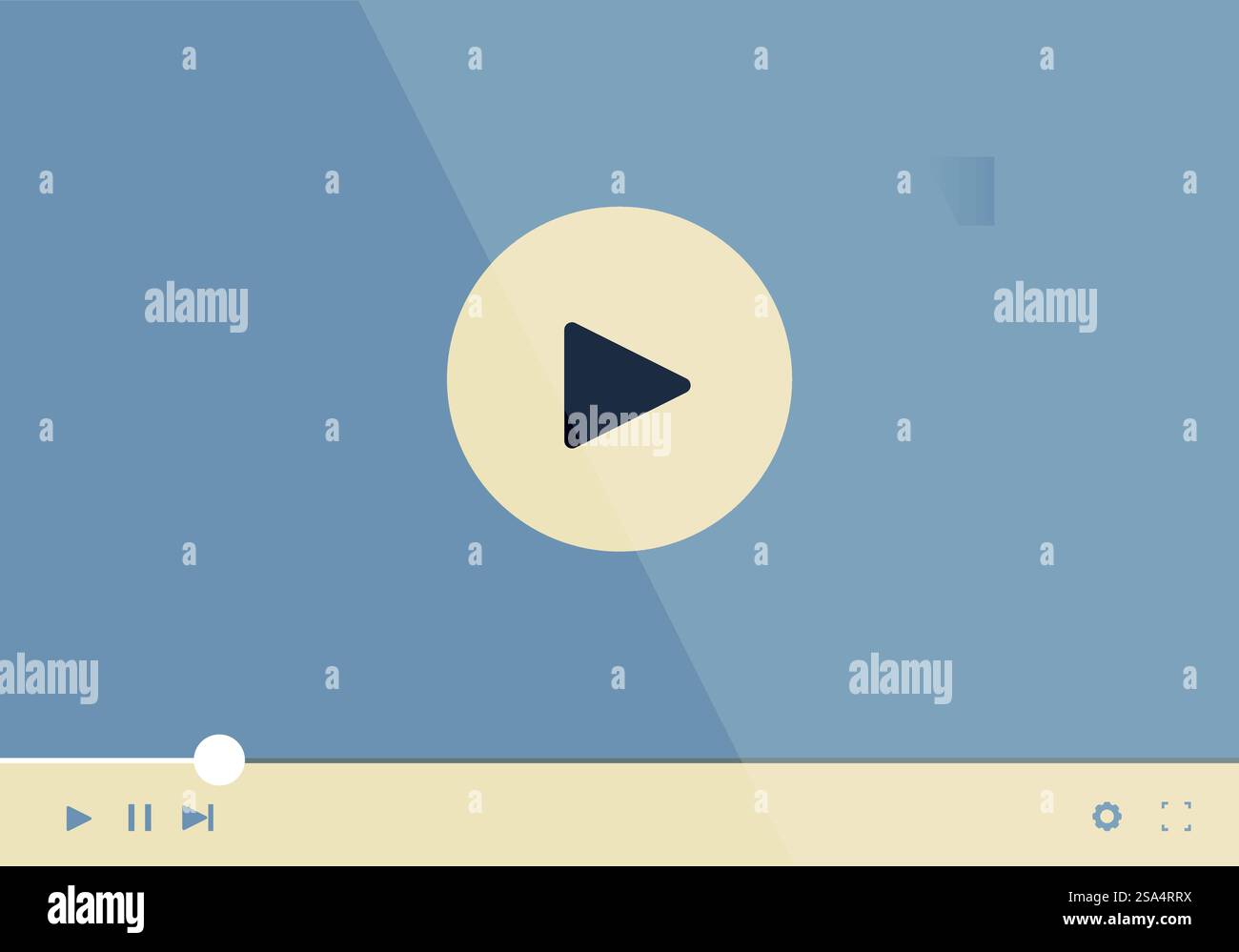 Digital video player is showing a play button for online streaming or ...