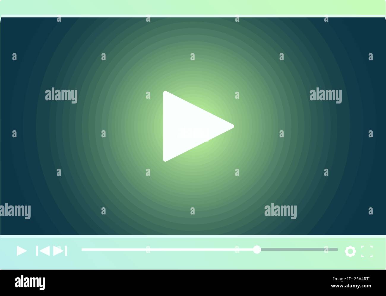 Illustration featuring a video player showing a big white play button ...