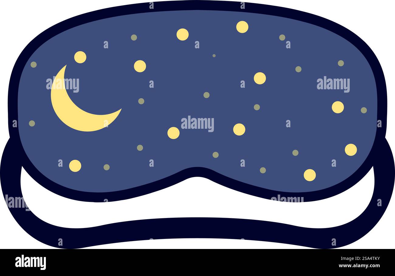 Cute sleep mask with crescent moon and stars for sleeping well ...