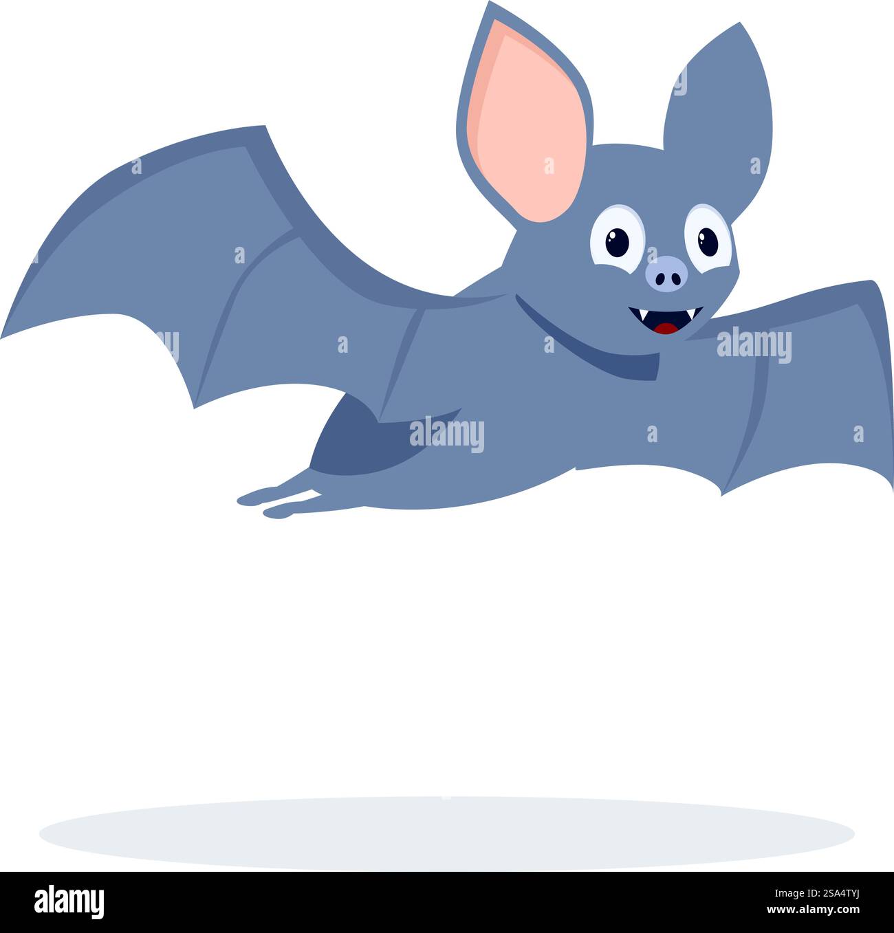 Cartoon grey bat flying and smiling hi-res stock photography and images ...