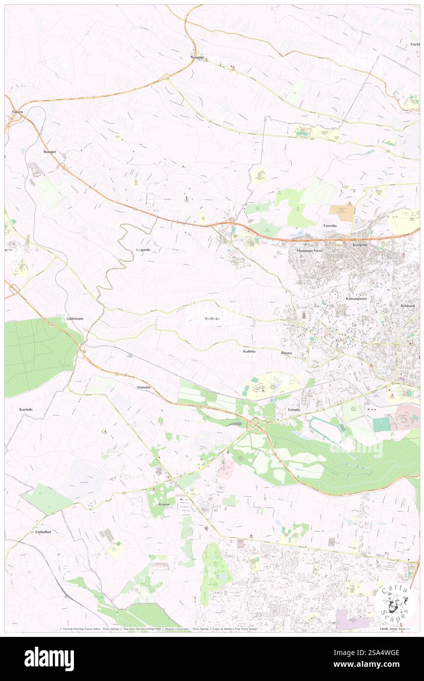 Waithaka, KE, Kenya, Nairobi Area, S 1 16' 59'', N 36 43' 0'', map ...