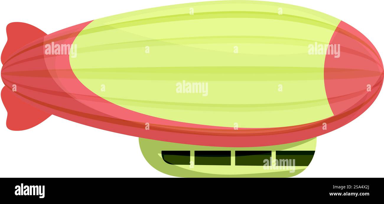 Retro airship with cabin for passenger transportation, dirigible flying ...