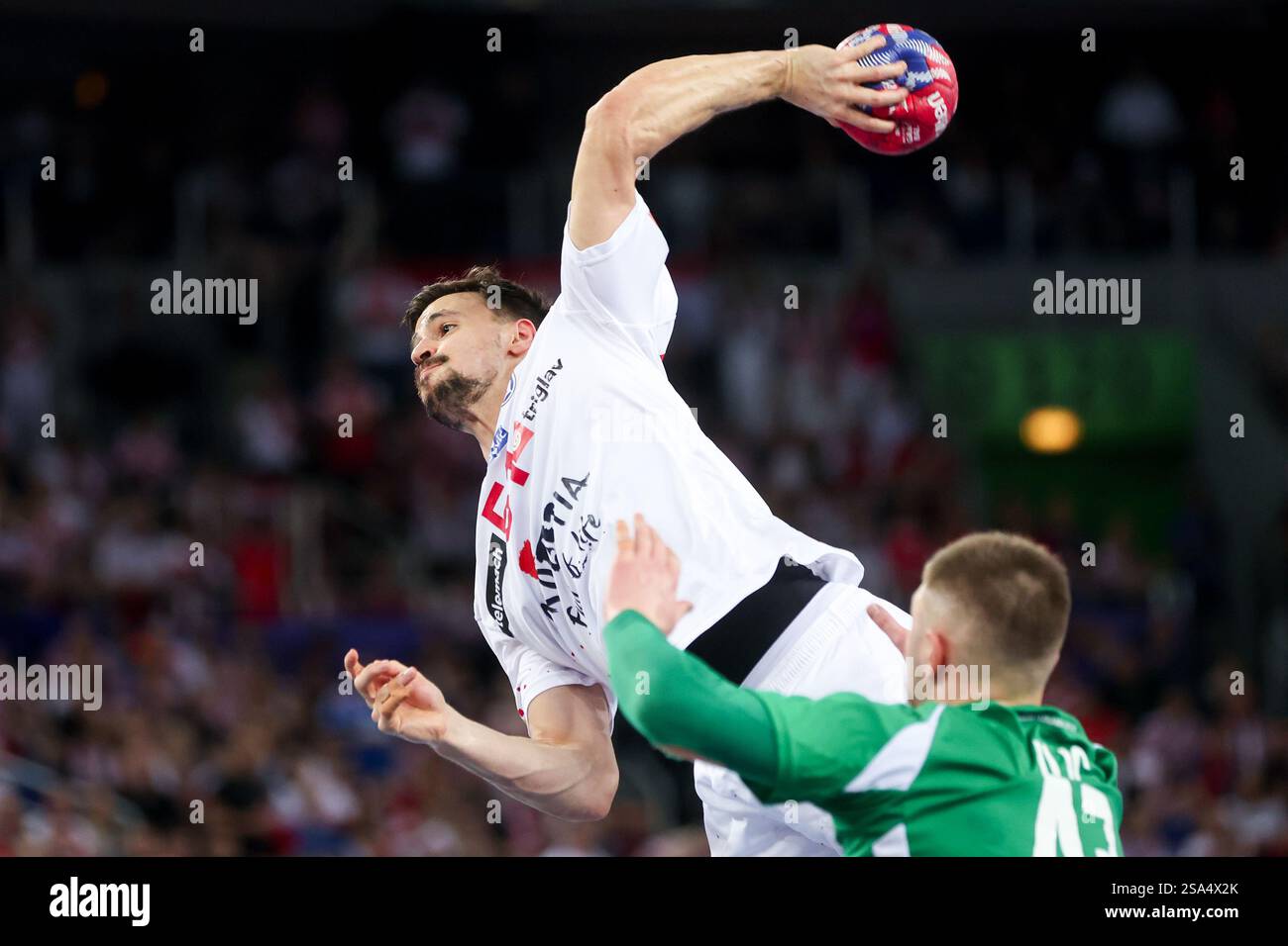 Zagreb, Croatia. 28th Jan, 2025. Ivan Martinovic of Croatia shoots ...