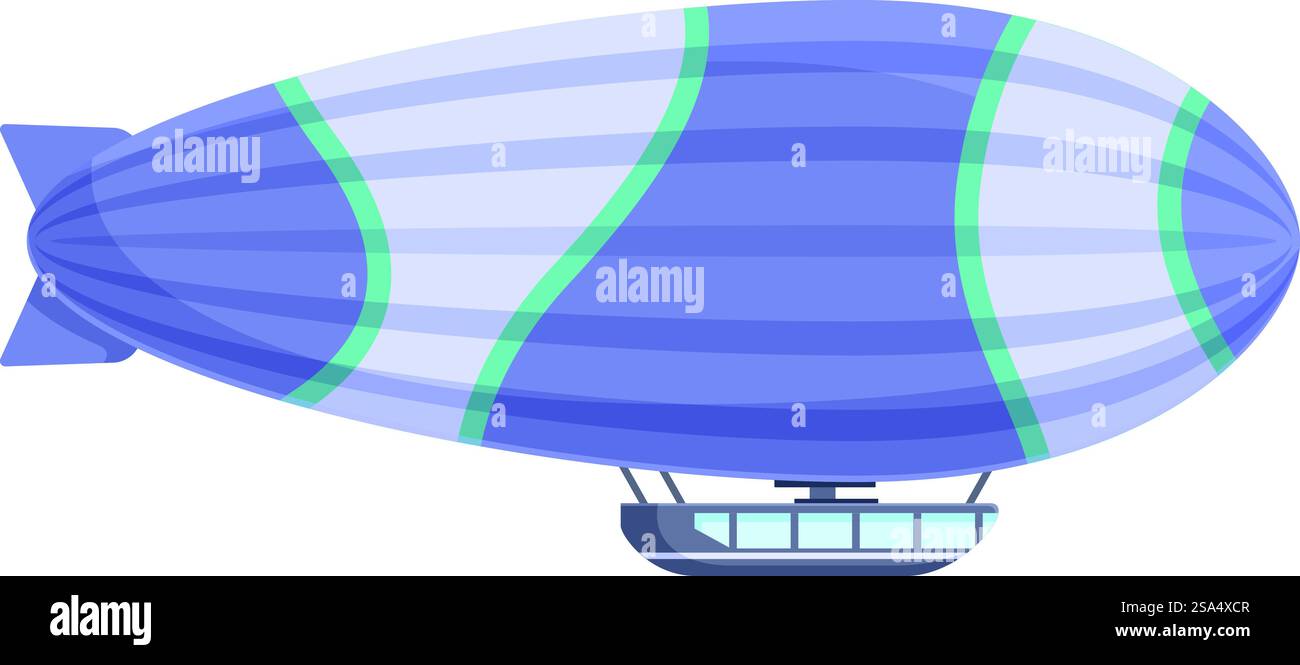 Large blimp is floating through a clear sky. Large blimp flying in sky ...