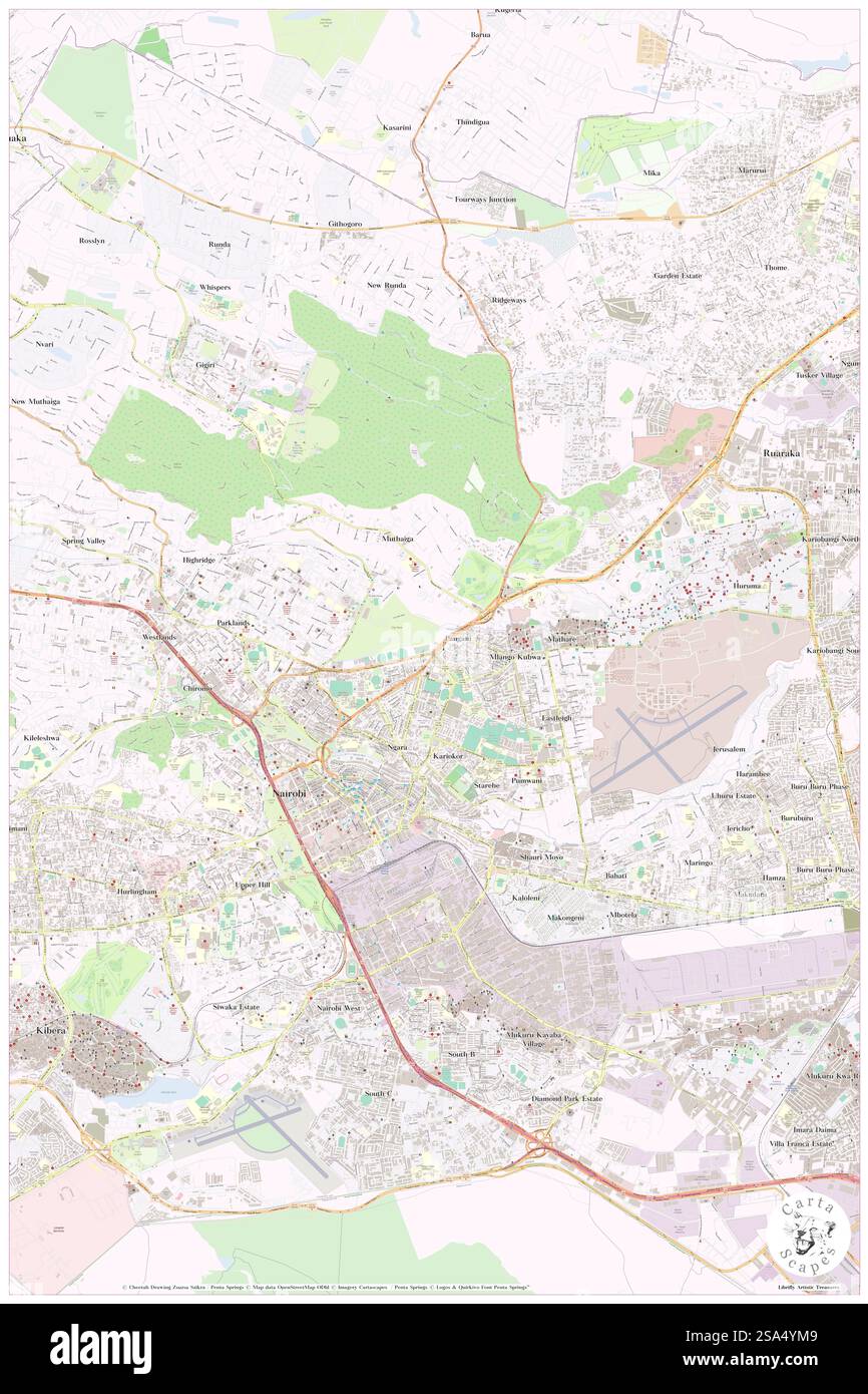 Thika Road, KE, Kenya, Nairobi Area, S 1 15' 59'', N 36 50' 4'', map ...